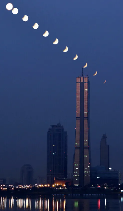 Behind Earth’s shadow