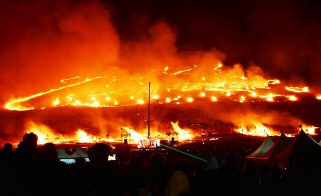 [Photo] Fire festival in Jeju Island