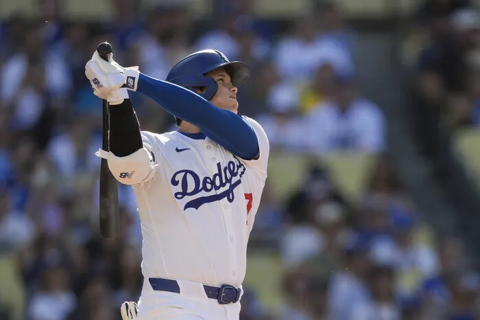 오타니, MLB서 4년 연속 30홈런 달성…이번 공 비거리는 144m