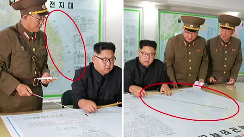 North Korea releases map of four planned missile strike zones inside ...